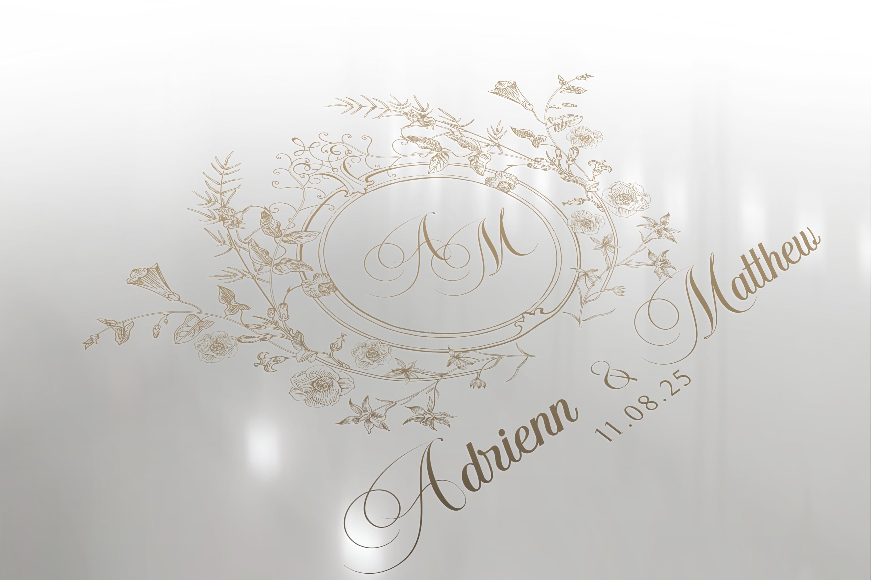 Gold Monogram Crest Wedding Emblem Wedding Shield Shield - Etsy