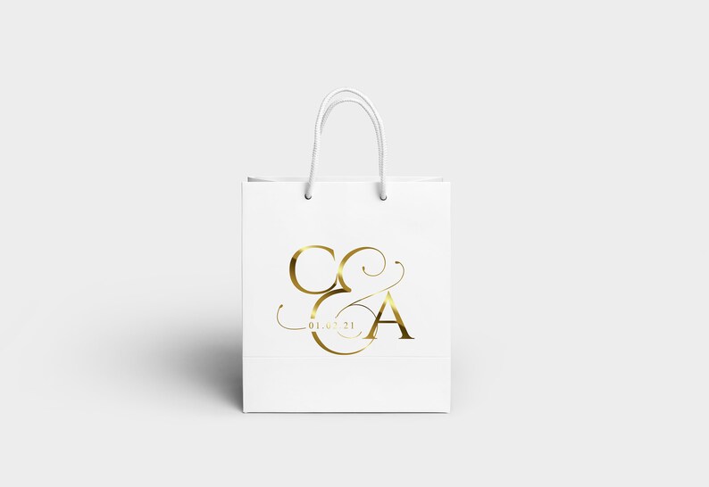 Custom Wedding Logo, Minimalist Monogram, Elegant Crest (digital ...