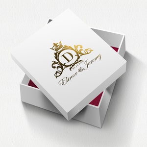 Royal Wedding Logo SVG Wedding Monogram SVG Editable Crest PNG Custom ...