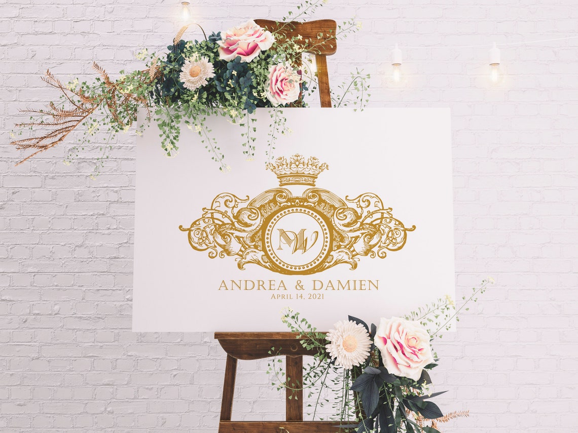 Classic Wedding Logo Vintage Logo Vintage Monogram Logo - Etsy