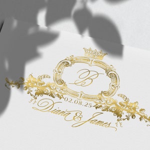 Royal Logo, Crown Logo, Royal Wedding Logo, Wedding Emblem, Wedding ...