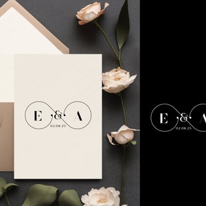 Couples Logo for Wedding Modern Wedding Monogram Minimalist Wedding ...