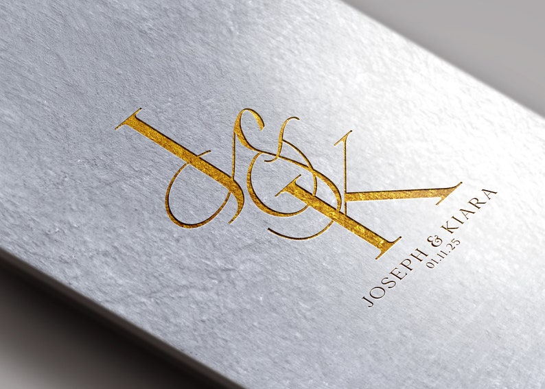 Custom Wedding Logo With Stacked Initials (digital Download) - Etsy