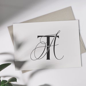 2 Letter Monogram, Custom Wedding Logo, Wedding Initials, Text Only ...