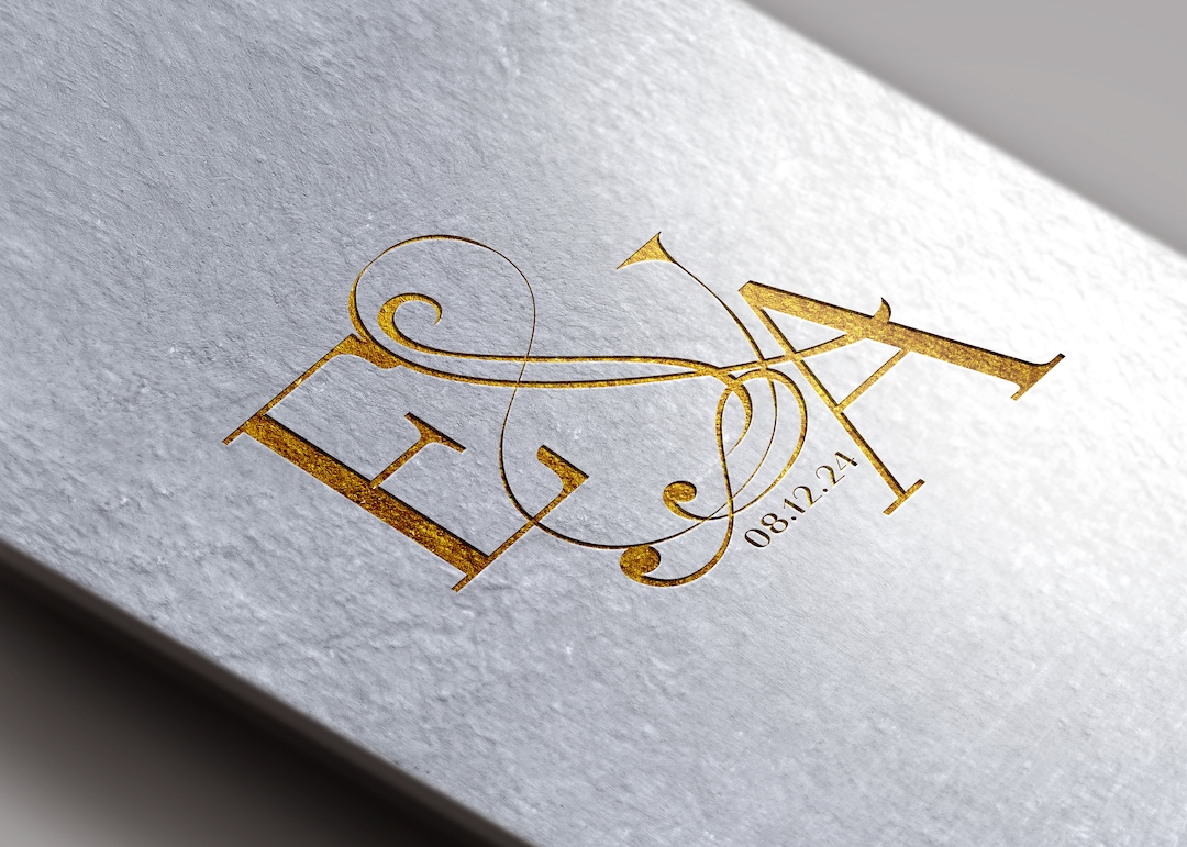 Wedding Logo SVG Wedding Monogram SVG Editable Crest PNG Custom Gobo ...