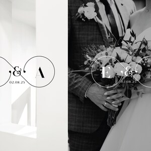 Couples Logo for Wedding Modern Wedding Monogram Minimalist Wedding ...