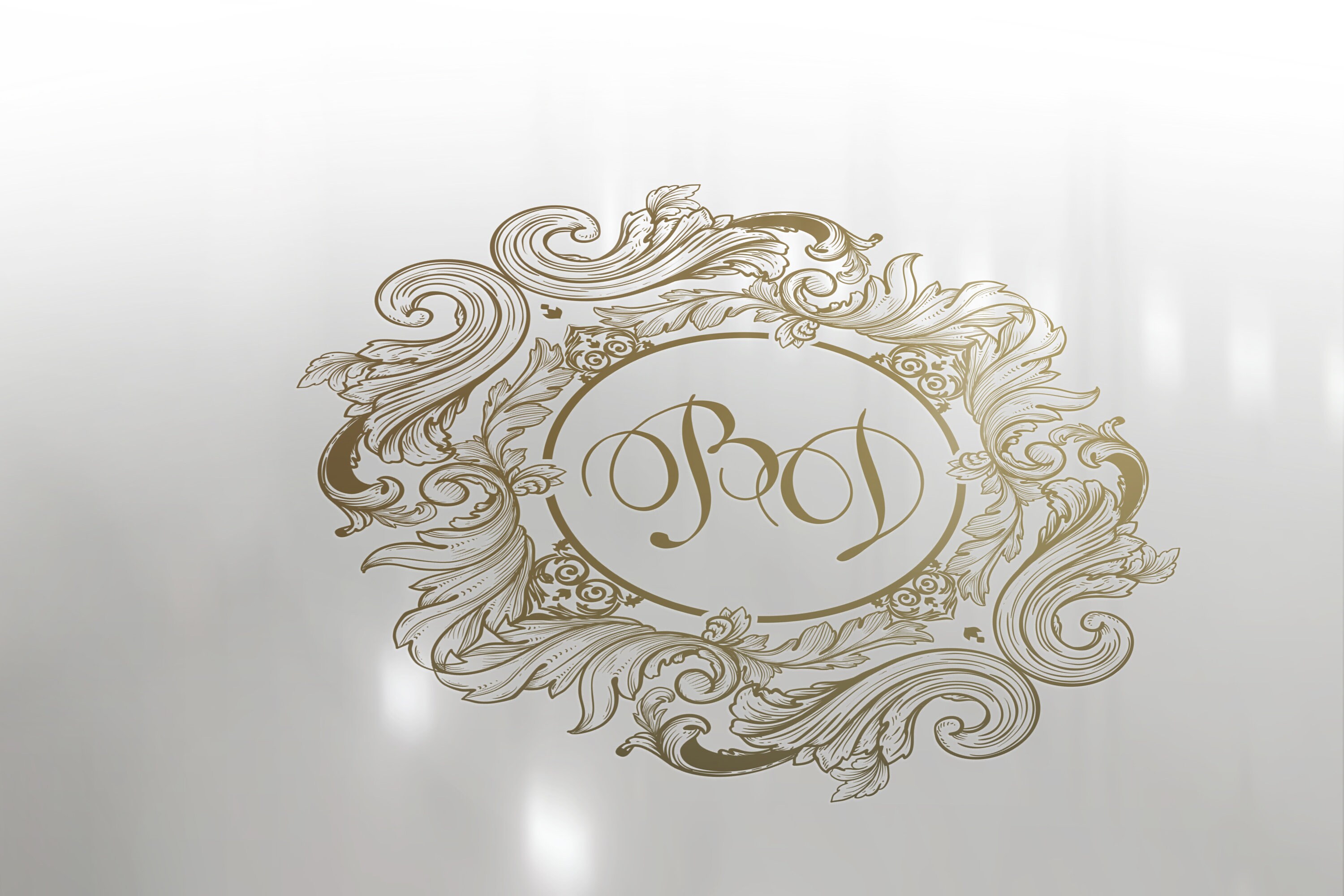 Custom Wedding Monogram Crest Logo, Elegant Invitation Design (SVG, PNG ...