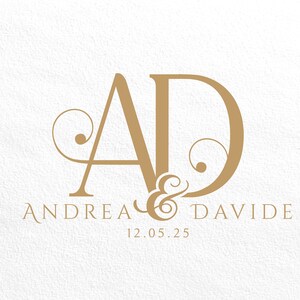 Wedding Logo SVG Wedding Monogram SVG Editable Crest PNG Custom Wedding ...