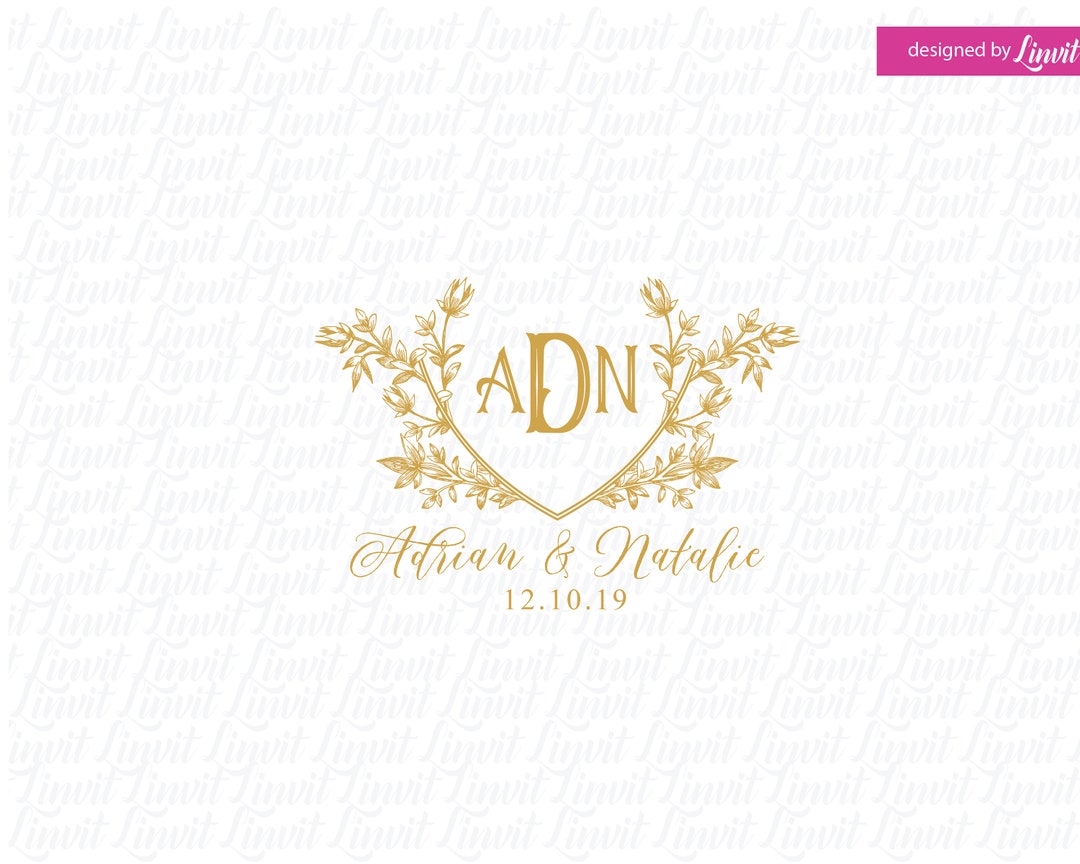 Wedding Logo Vintage Logo Vintage Monogram Wedding Design - Etsy