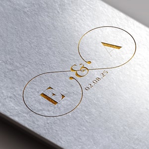 Couples Logo for Wedding Modern Wedding Monogram Minimalist Wedding ...