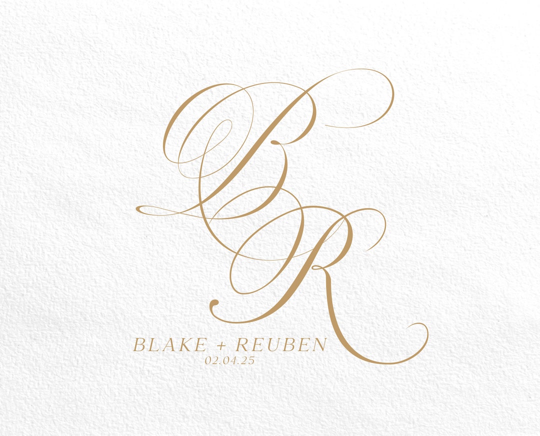 Modern Wedding Monogram for Wedding Welcome Sign and Wedding Signs ...