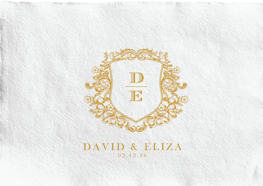 Custom Wedding Logo Wedding Crest Elegant Wedding Crest - Etsy