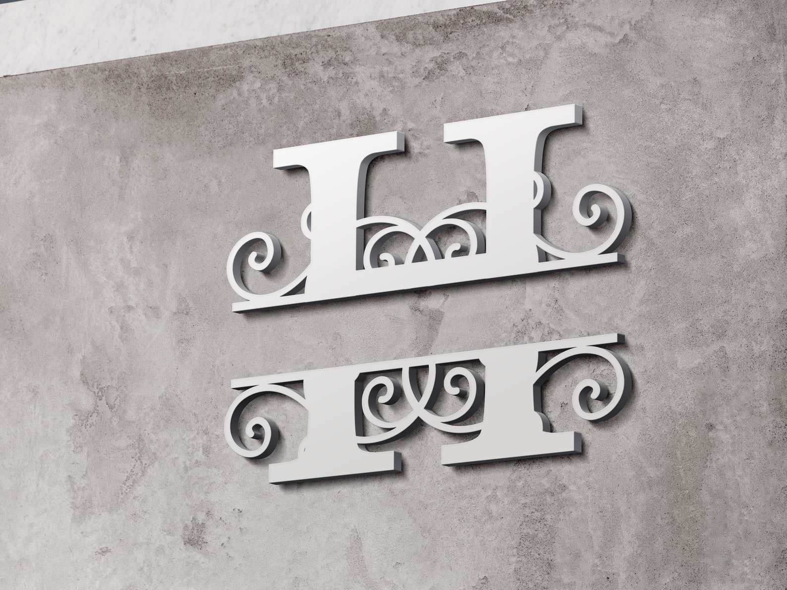 Split Monogram SVG Split Font Letter Svg Split Monogram - Etsy