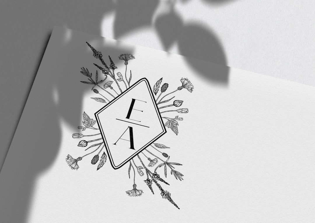 Logo de mariage SVG Logo de mariage floral Monogramme de mariage ...