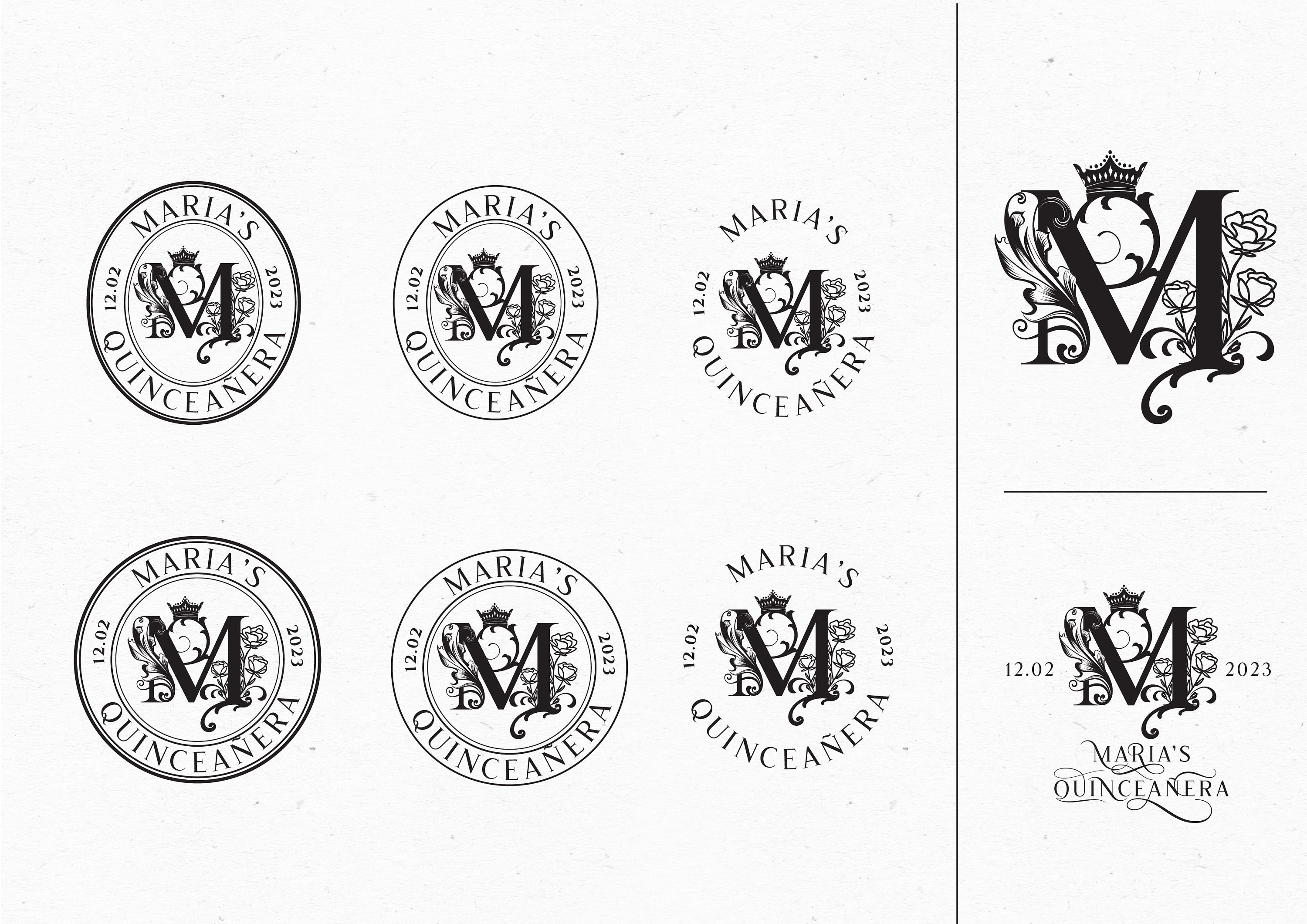 Custom Quinceanera Party Logo Quinceanera Logo Quinceanera | Etsy