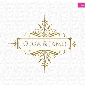 Art Deco Wedding Logo Great Gatsby Wedding Monogram Art Deco | Etsy