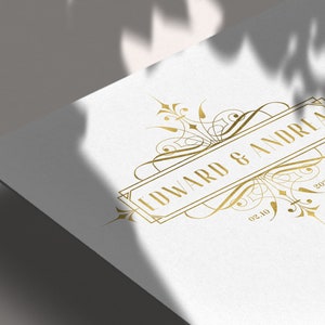 Art Deco Wedding Logo, Great Gatsby Wedding Monogram, Art Deco Wedding ...