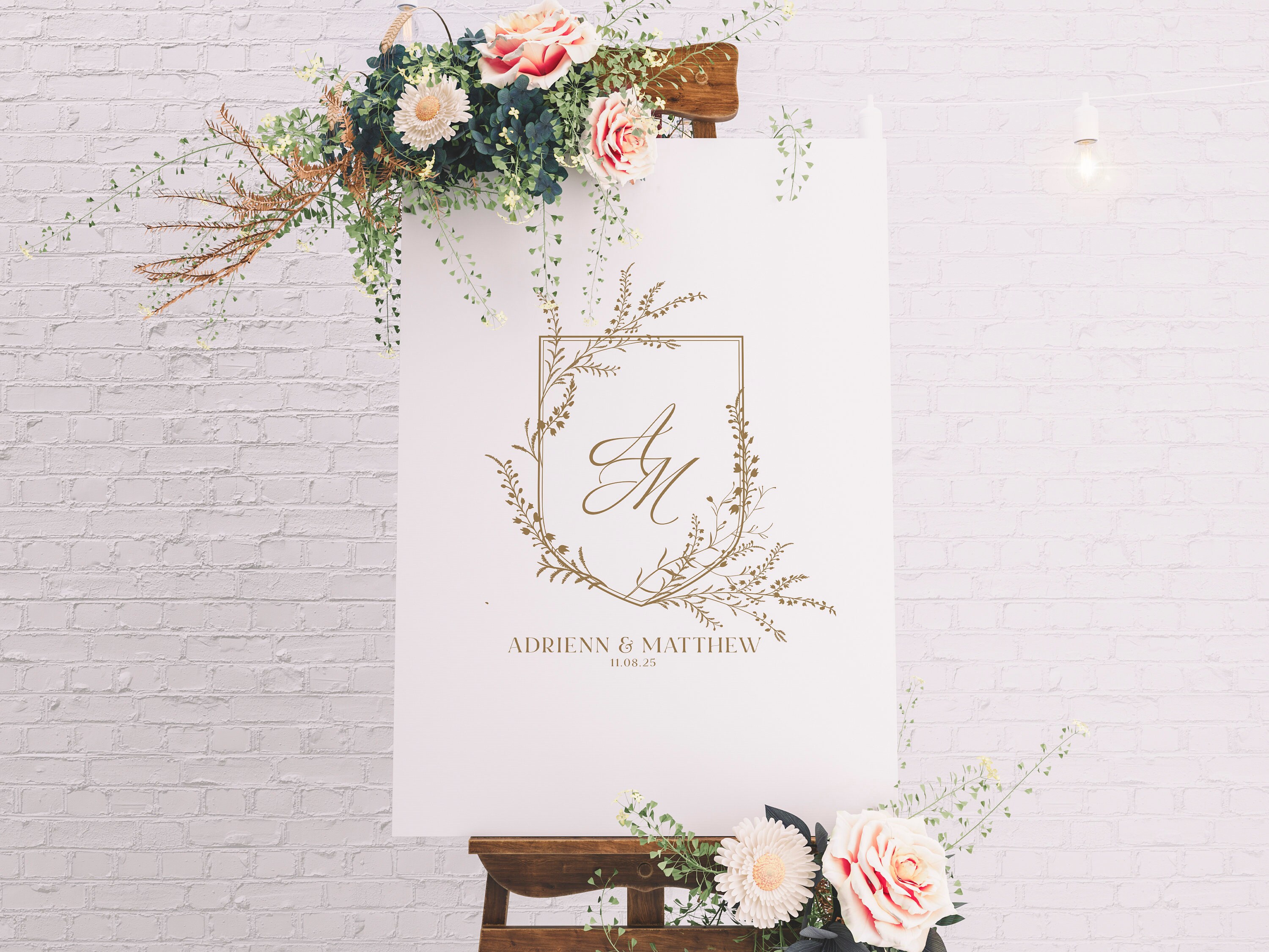 Modern Wedding Logo Timeless Wedding Logo Editable Wedding | Etsy