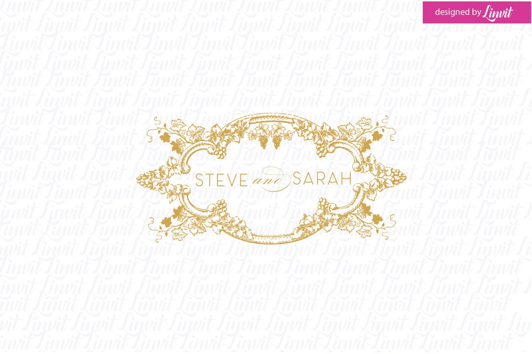 Wedding Logo, Vintage Logo, Vintage Monogram, Wedding Design, Logo ...