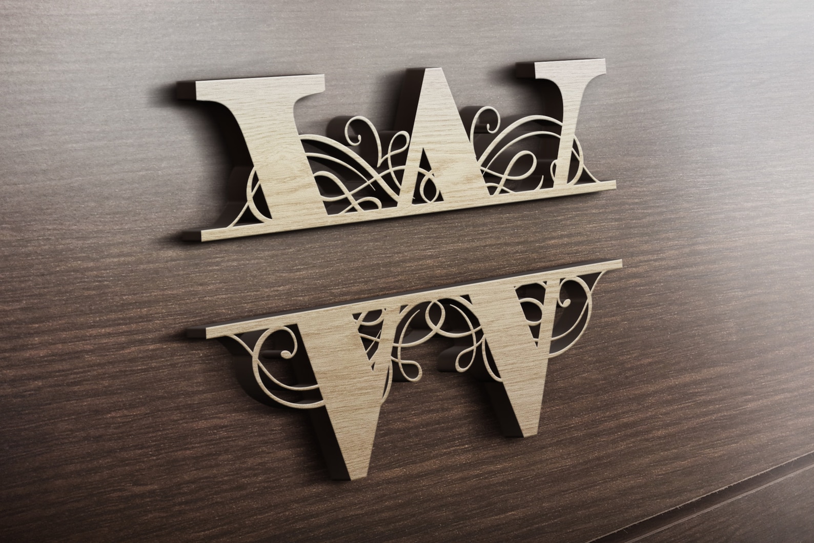 Split Monogram SVG Split Font Letter Svg Split Monogram - Etsy