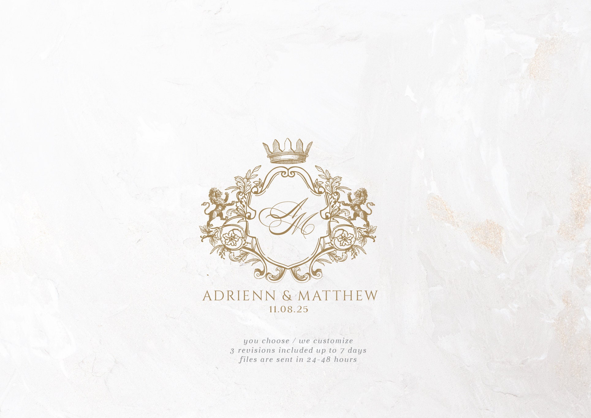 Royal Logo Crown Logo Royal Wedding Logo Wedding Emblem - Etsy UK