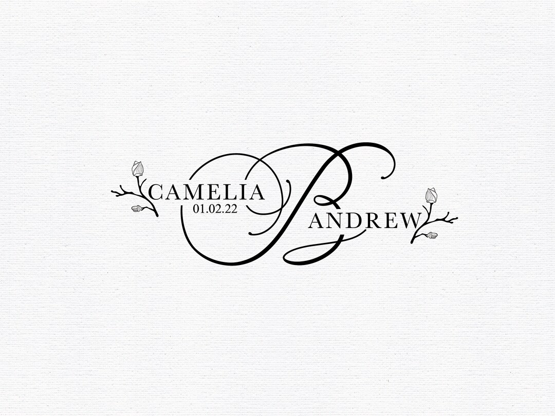Couples Logo for Wedding Custom Logo Design Minimalist Wedding Logo ...