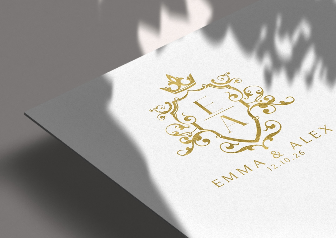 Royal Logo & Royal Monogram SVG: Crest Logo, Kw Wedding Crest, Luxury ...