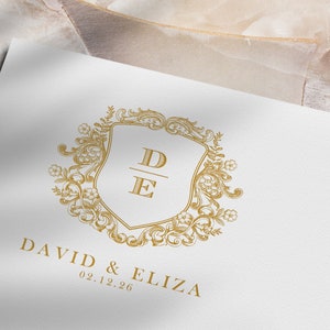 Custom Wedding Logo Wedding Crest Elegant Wedding Crest - Etsy