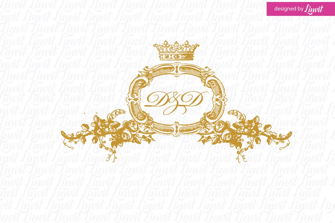 Royal Logo Crown Logo Royal Wedding Logo Wedding Emblem - Etsy