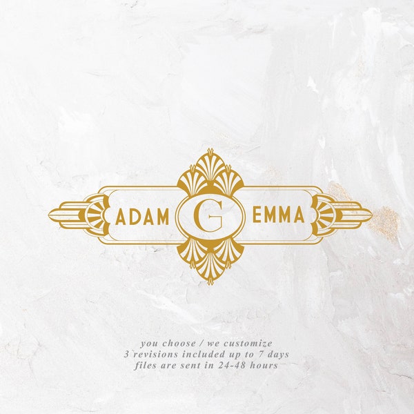 Gatsby Monogram - Etsy