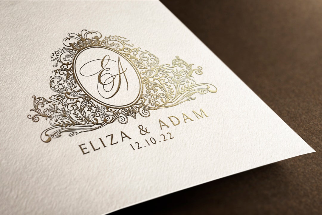 Vintage Style Wedding Crest for Acrylic Wedding Invitations and Acrylic ...