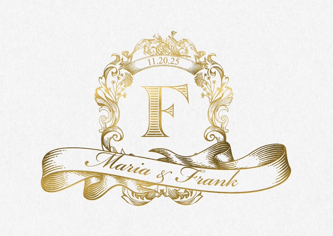 Vintage Wedding Crest for Unique Wedding Invitations and Unique Wedding ...
