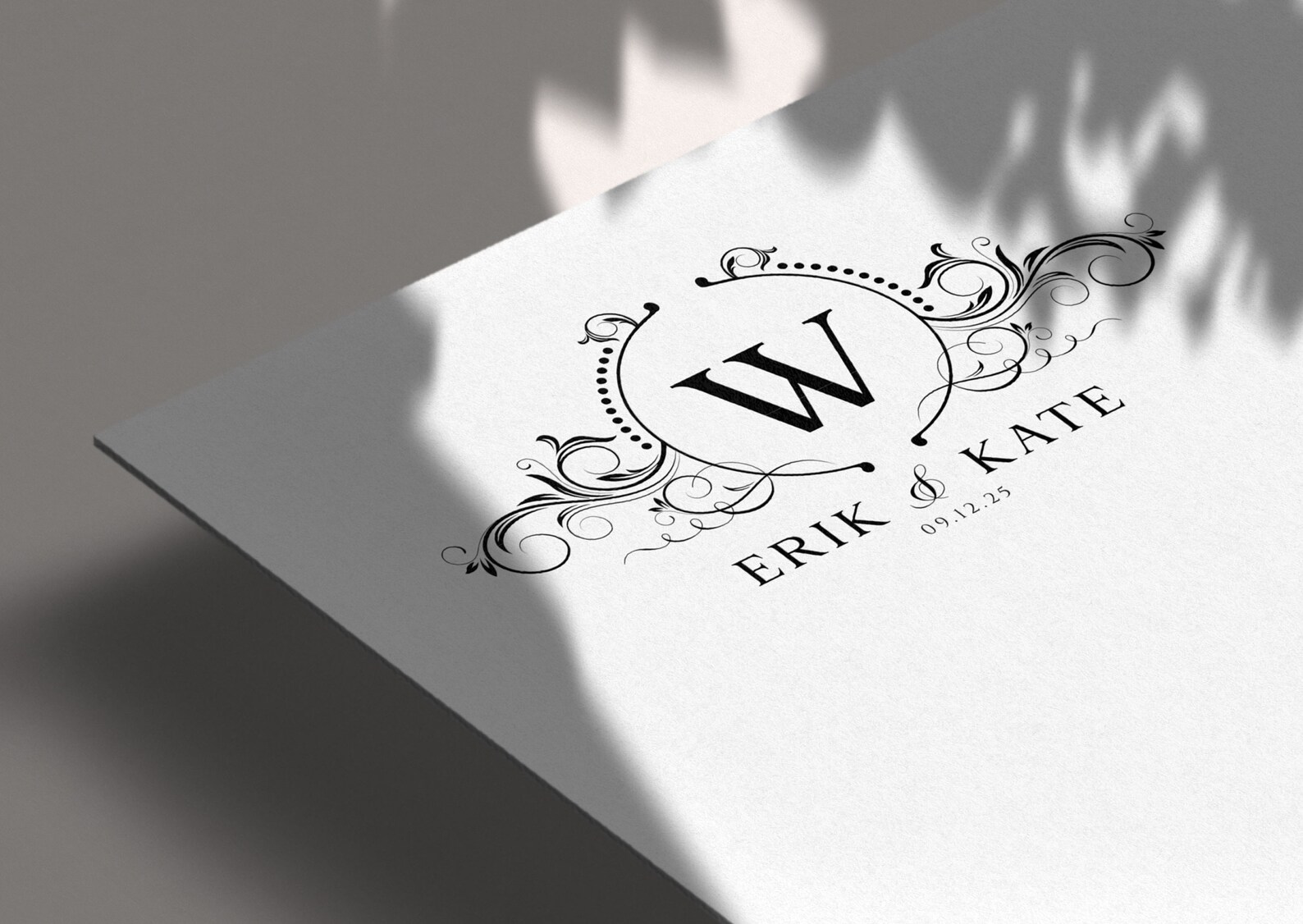 Modern Wedding Logo SVG: Minimalist Crest Monogram (digital Download ...