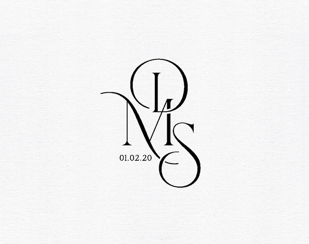 Couples Logo for Wedding Custom Logo Design Minimalist Wedding Logo ...
