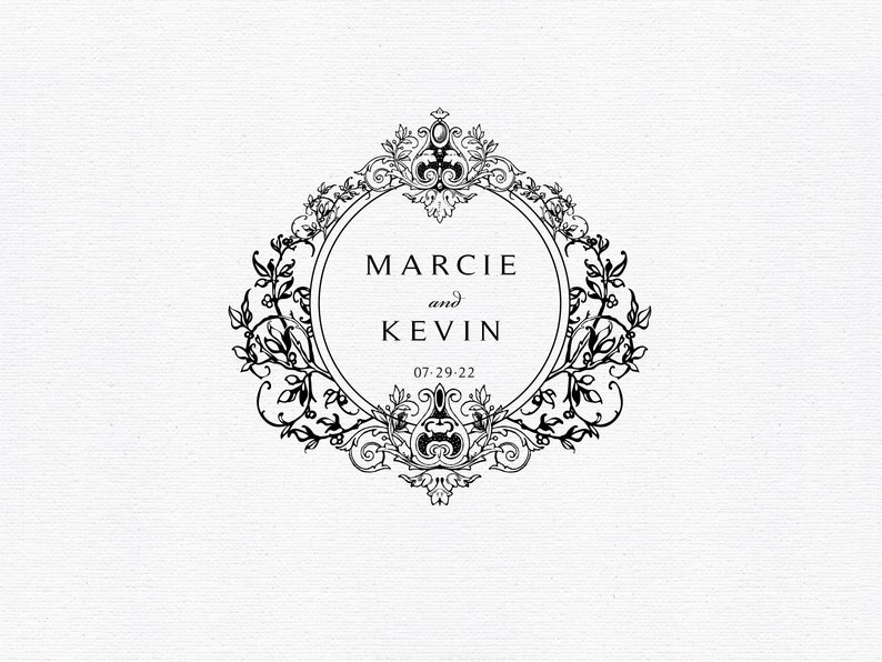 Wedding Logo Vintage Logo Vintage Monogram Wedding Design - Etsy