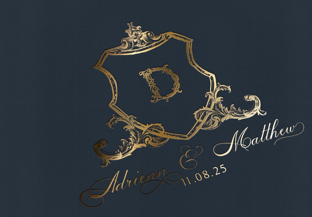 Vintage Monogram Crest for Custom Napkins and Unique Wedding Favors Svg ...