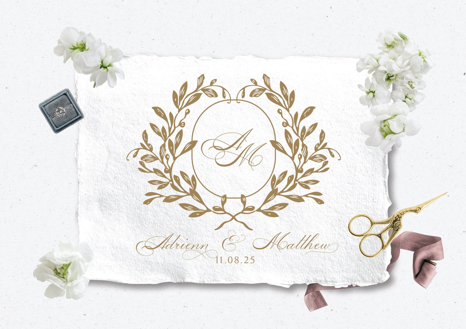 Gold Monogram Crest Wedding Emblem Wedding Shield Shield - Etsy