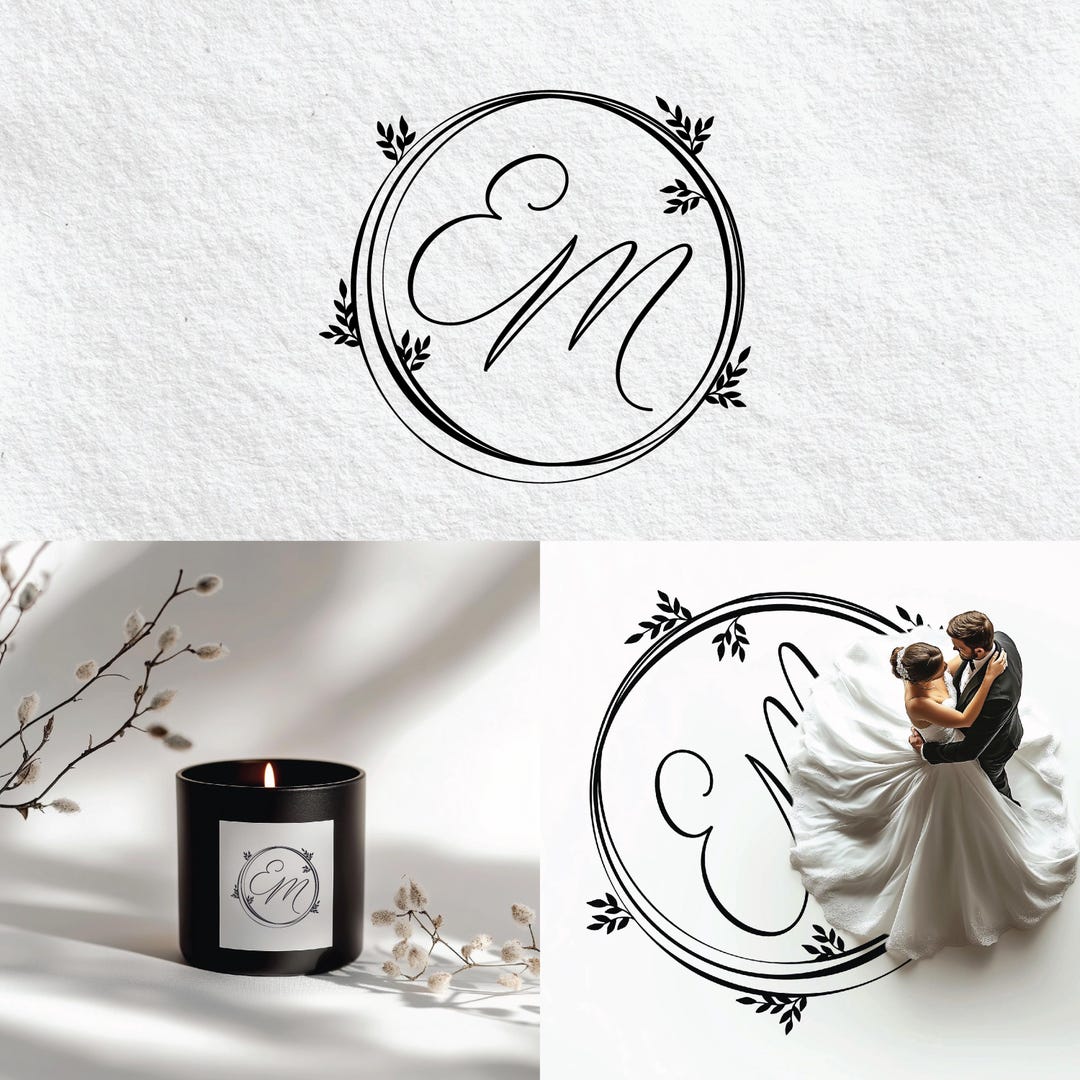 Logo Creator, Minimalist Wedding Logo, Modern Wedding Logo Design ...