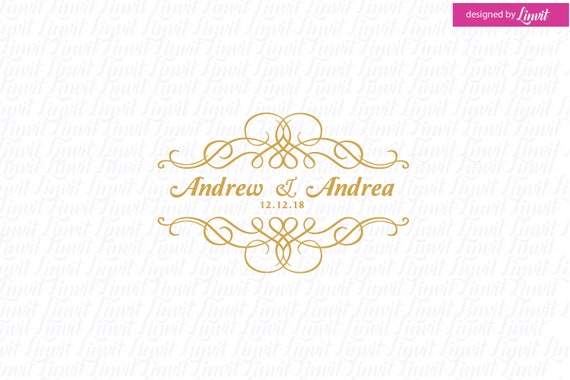 Simple Wedding Logo Minimalist Logo Premade Wedding Logo Modern wedding ...