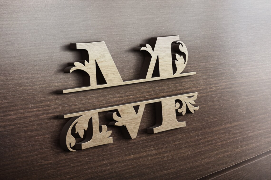 Split Monogram SVG Split Font Letter Svg Split Monogram - Etsy