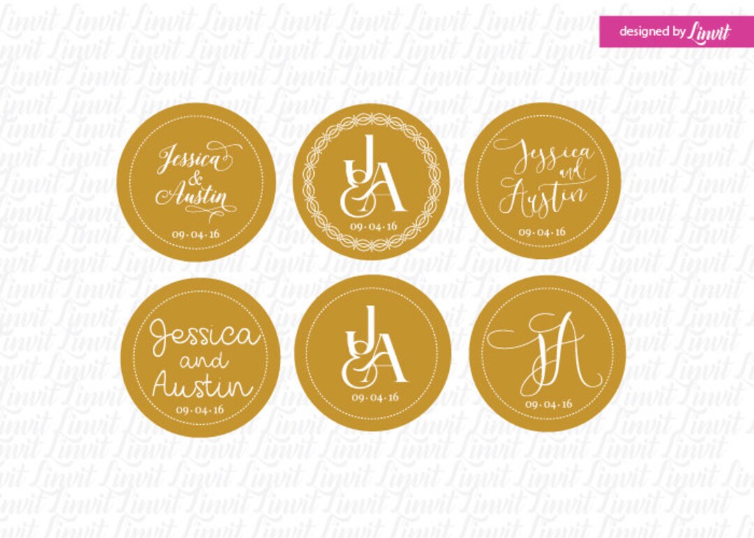 Custom Wedding Logo Monogram, Couples Initials Logo Design, Premade ...