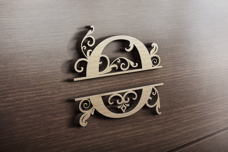 Split Monogram SVG Split Font Letter Svg Split Monogram - Etsy