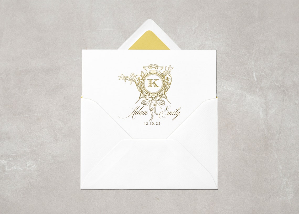 Vintage Wedding Crest Logo, Editable Monogram (SVG, PNG) - Etsy