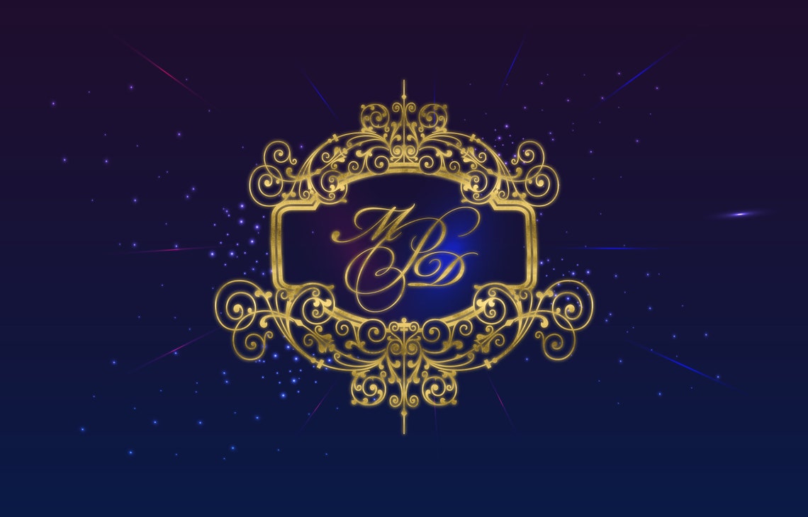 Infinity Wedding Monogram SVG, Editable Elegant Crest (PNG, PDF) - Etsy