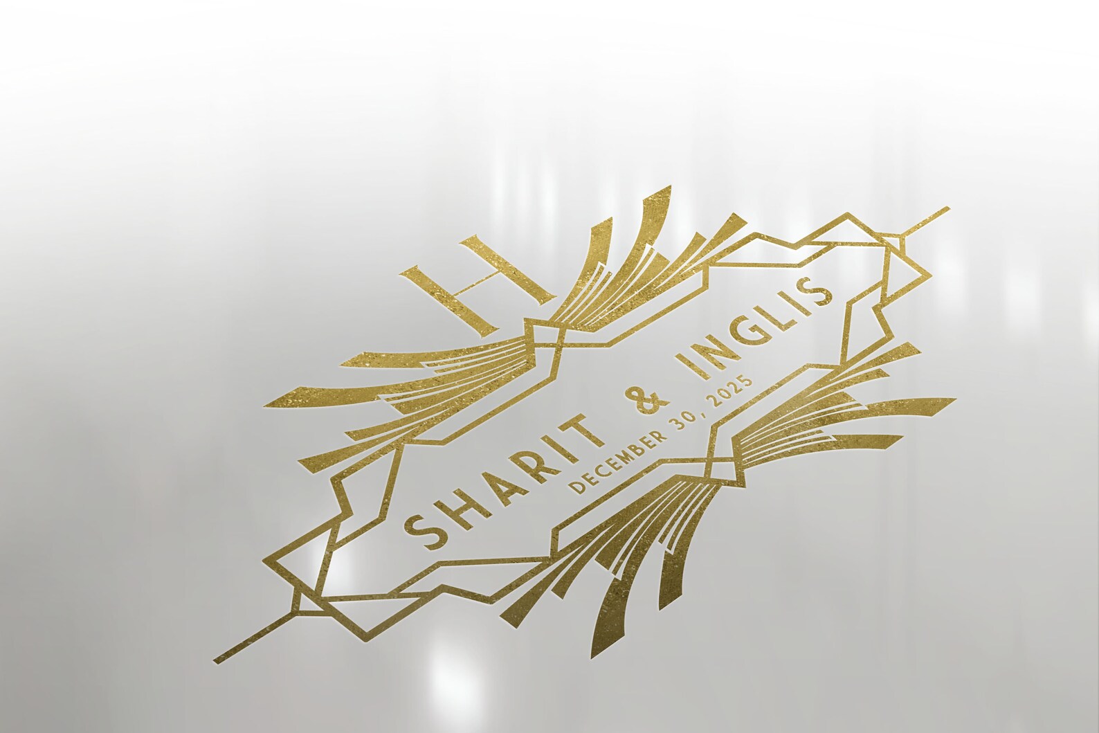 Art Deco Wedding Logo Great Gatsby Wedding Monogram Art Deco - Etsy