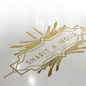 Art Deco Wedding Logo, Great Gatsby Wedding Monogram, Art Deco Wedding ...