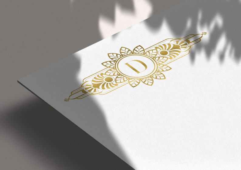 Art Deco Wedding Logo Great Gatsby Wedding Monogram Art Deco - Etsy