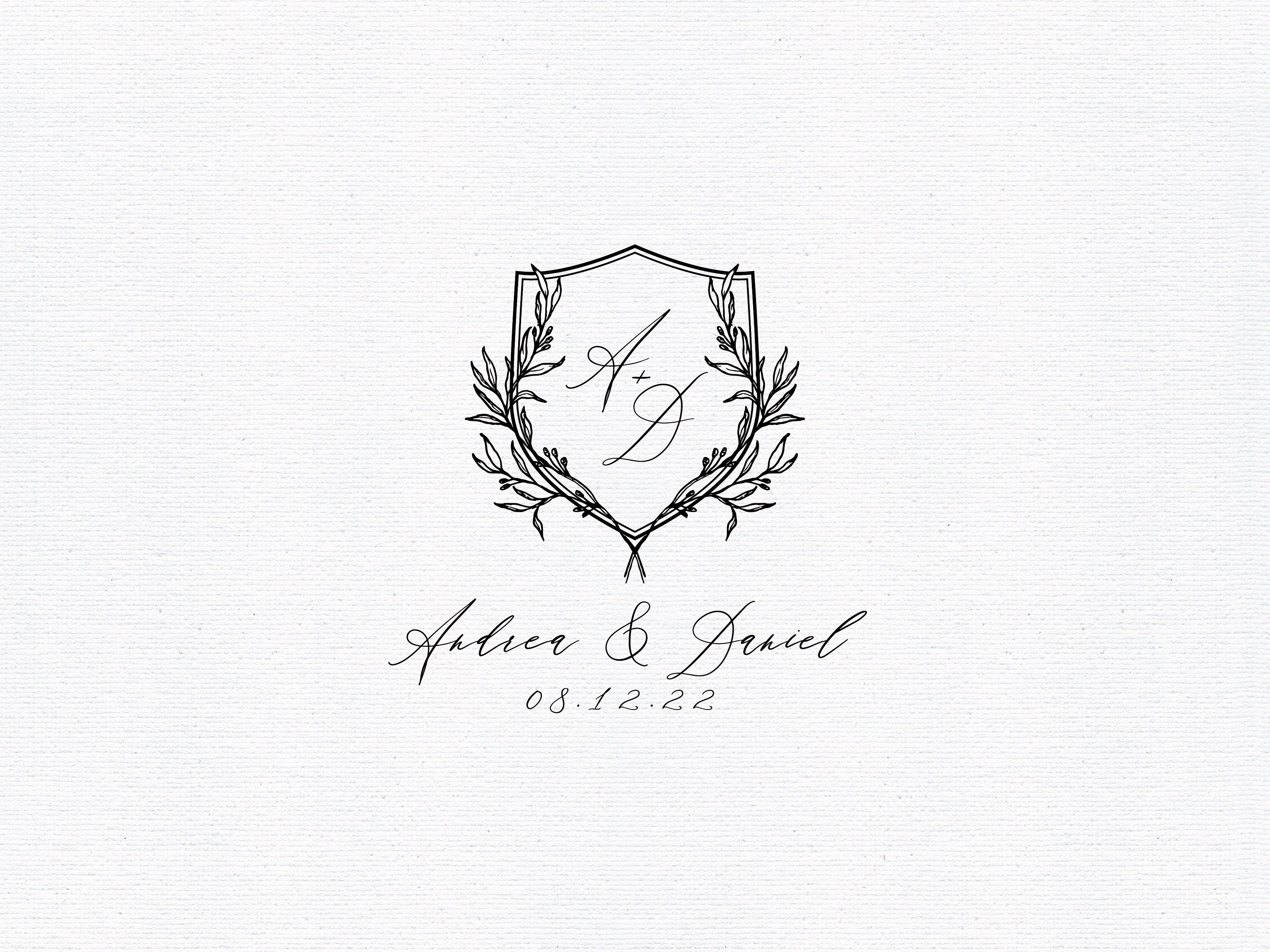 Logotipo de boda moderno monograma de boda logotipo de | Etsy