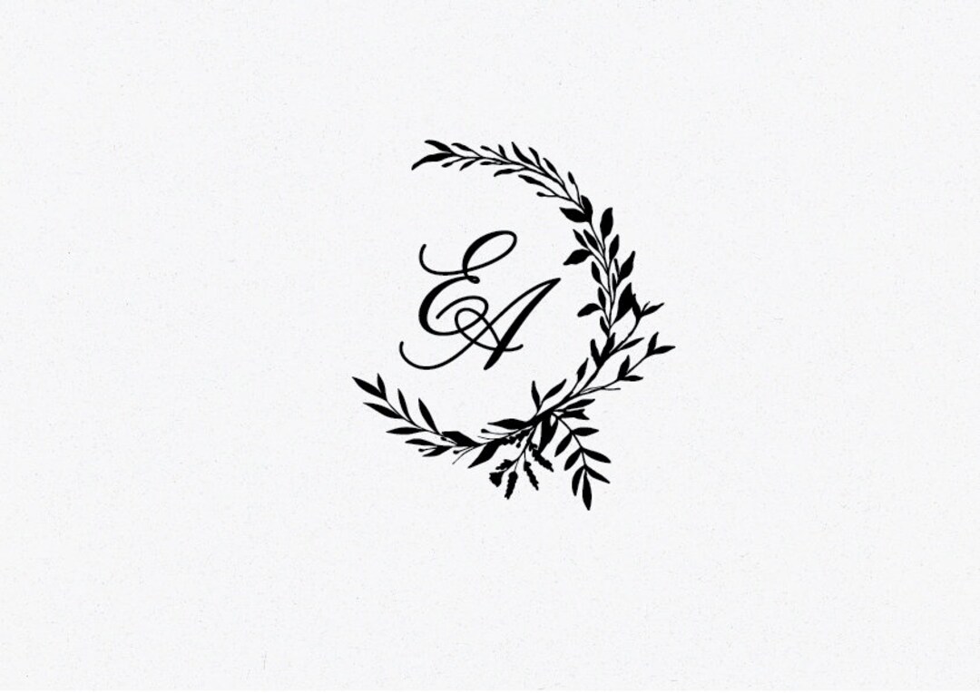 Modern Intertwined Logo for Wedding Welcome Sign and Wedding Signs ...