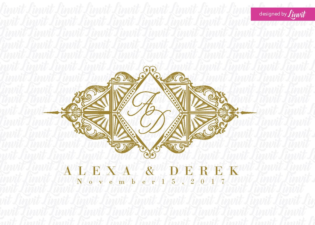 Monogram Crest Wedding Emblem Wedding Shield Wedding Crest - Etsy